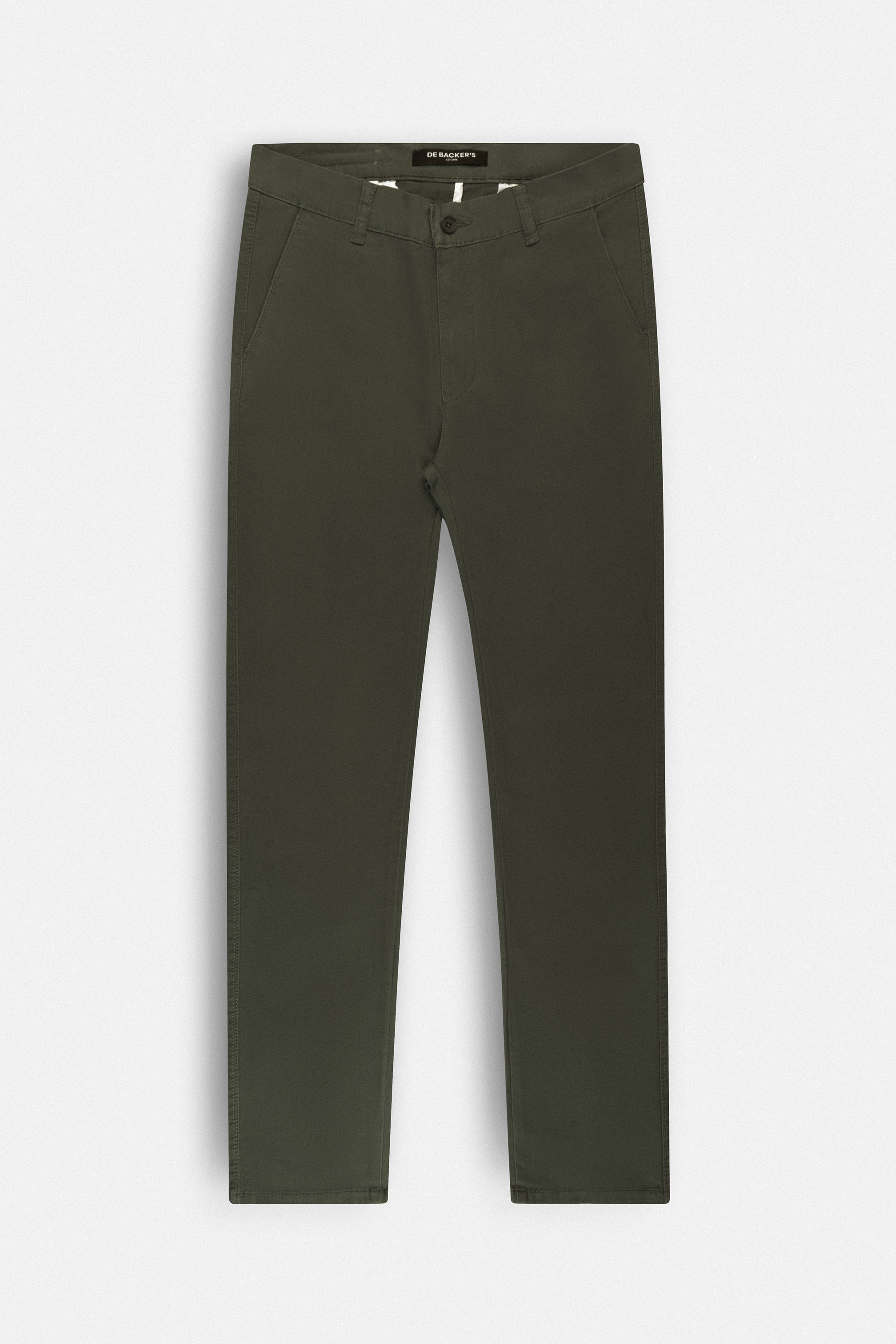 Pique Moss Green Chino Gabardine Pant | Debacker's